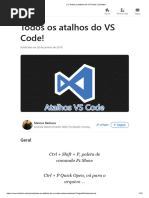 1-Atalhos para VS Code | PDF | Botão Ctrl | Teclado de computador