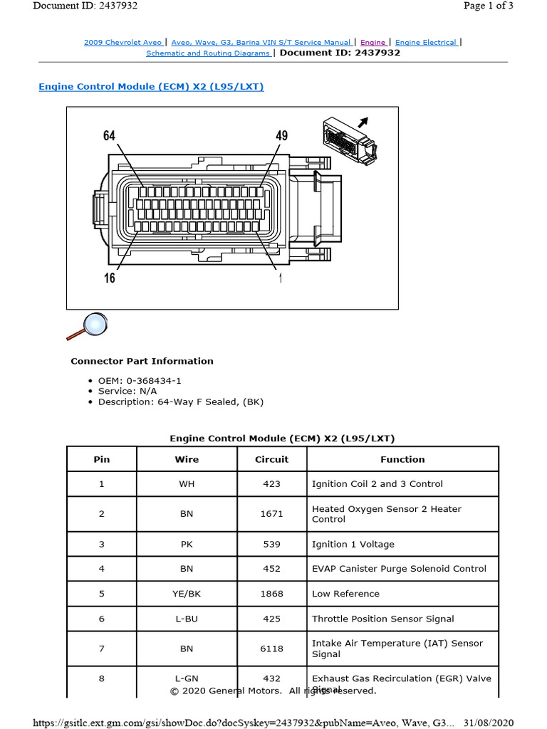 Ecm Aveo x2 | PDF | Ignition System | Propulsion