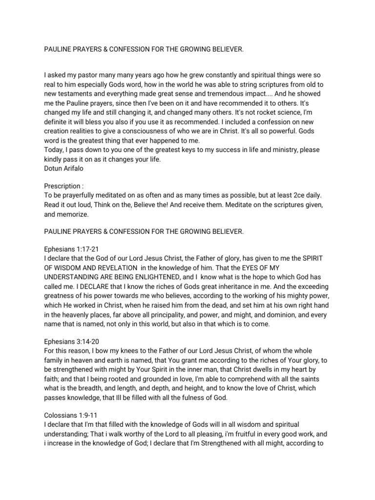 PAULINE PRAYERS PDF-2 | PDF