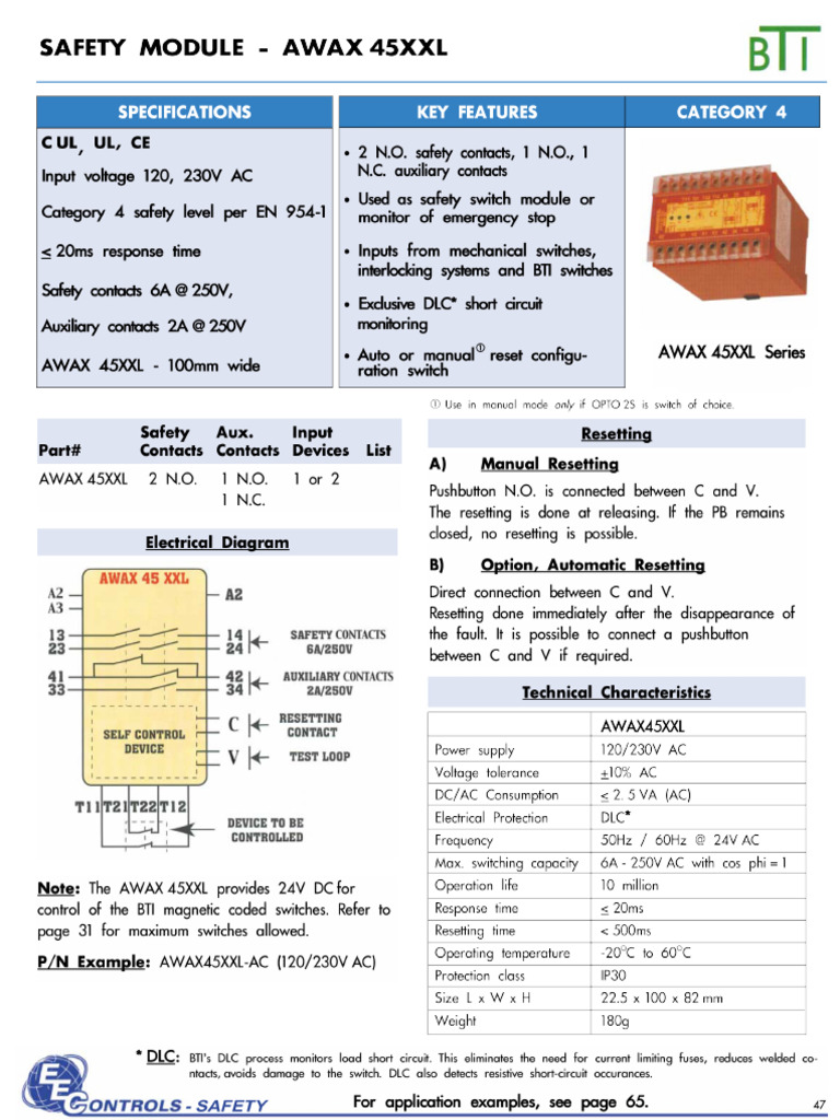 BTI Safety Modules 45xxl | PDF