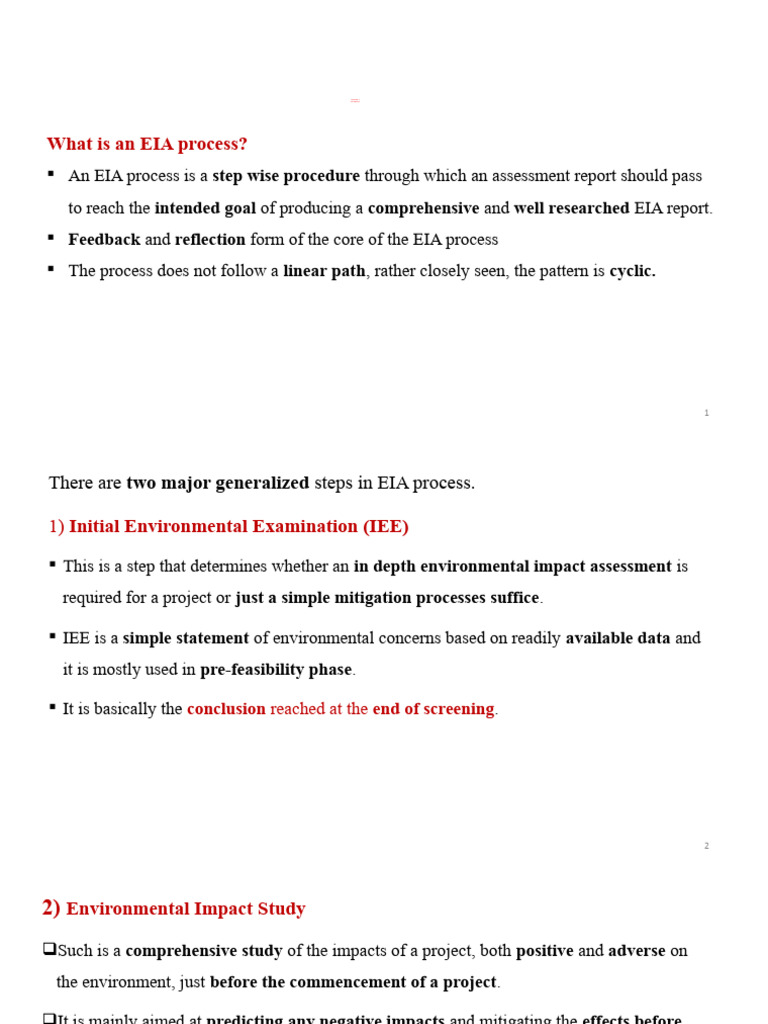 Eia Presentation 2 Pdf Environmental Impact Assessment Decision