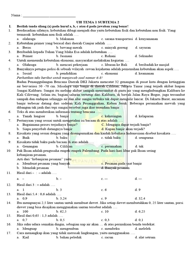 Uh Tema 1 Subtema 2 | PDF
