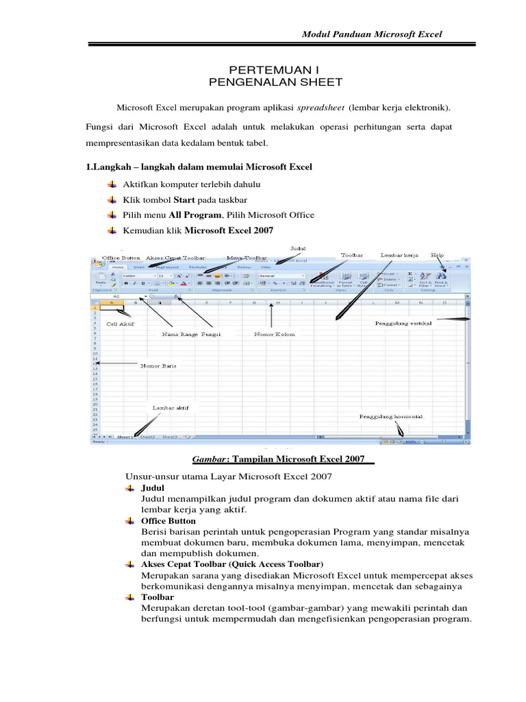Panduan Excel 2007 | PDF