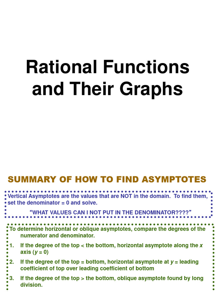 Graph of Rational Functions | PDF | Asymptote | Mathematics Of Computing