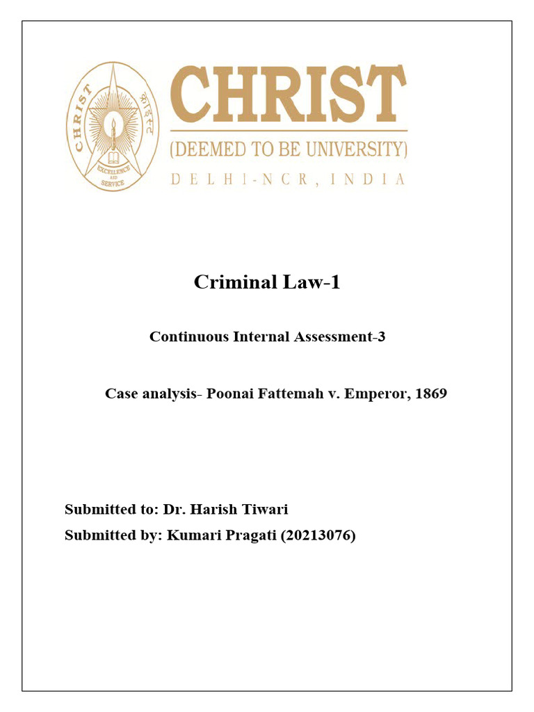 Cia 3 Criminal Law | PDF | Consent | Murder