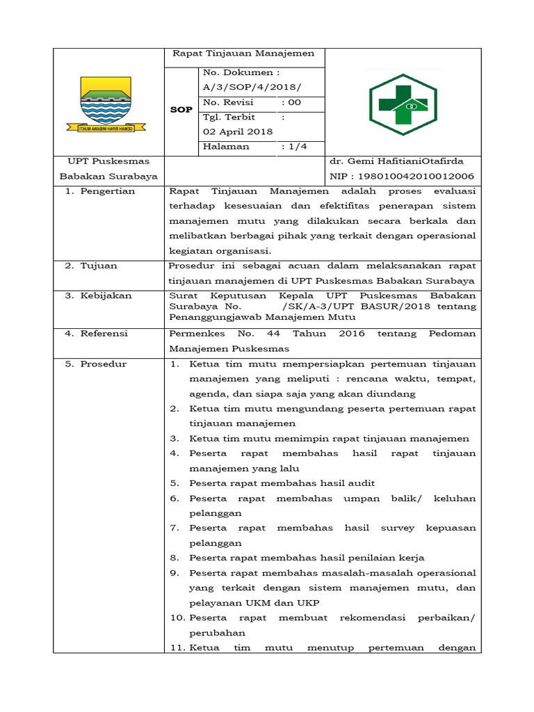 3.1.2 Fix Ep 3 (1) SOP RTM | PDF | Karier & Perkembangan