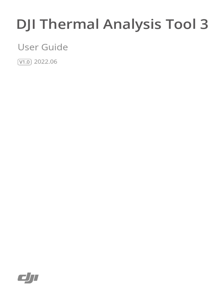 DJI Thermal Analysis Tool 3 Guide | PDF | Thermography