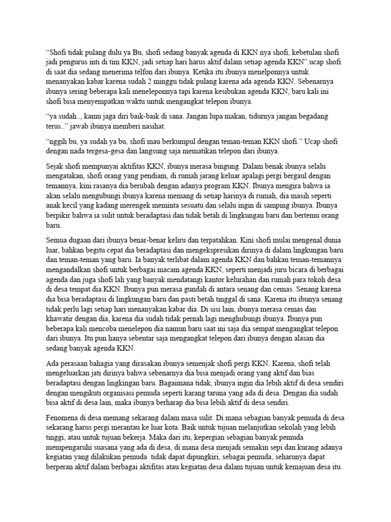 Transformasi Shofi di KKN | PDF