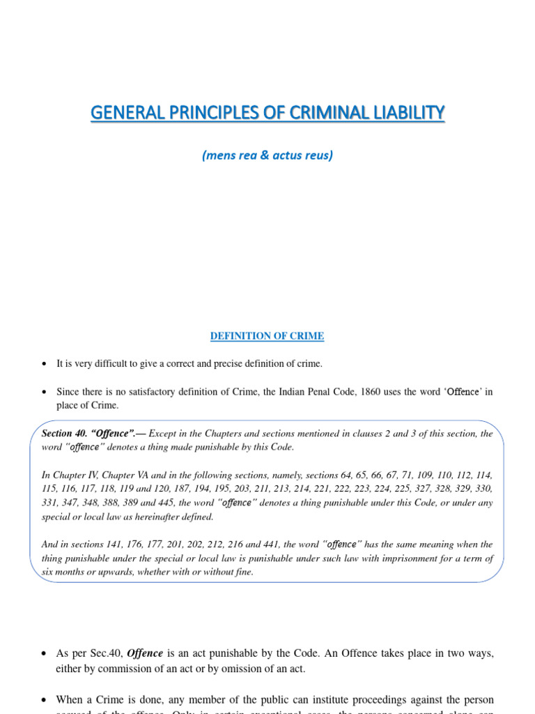 IPC L4 - Criminal Liability III (Mens Rea) REVISION & DOUBT | PDF | Mens Rea | Crimes