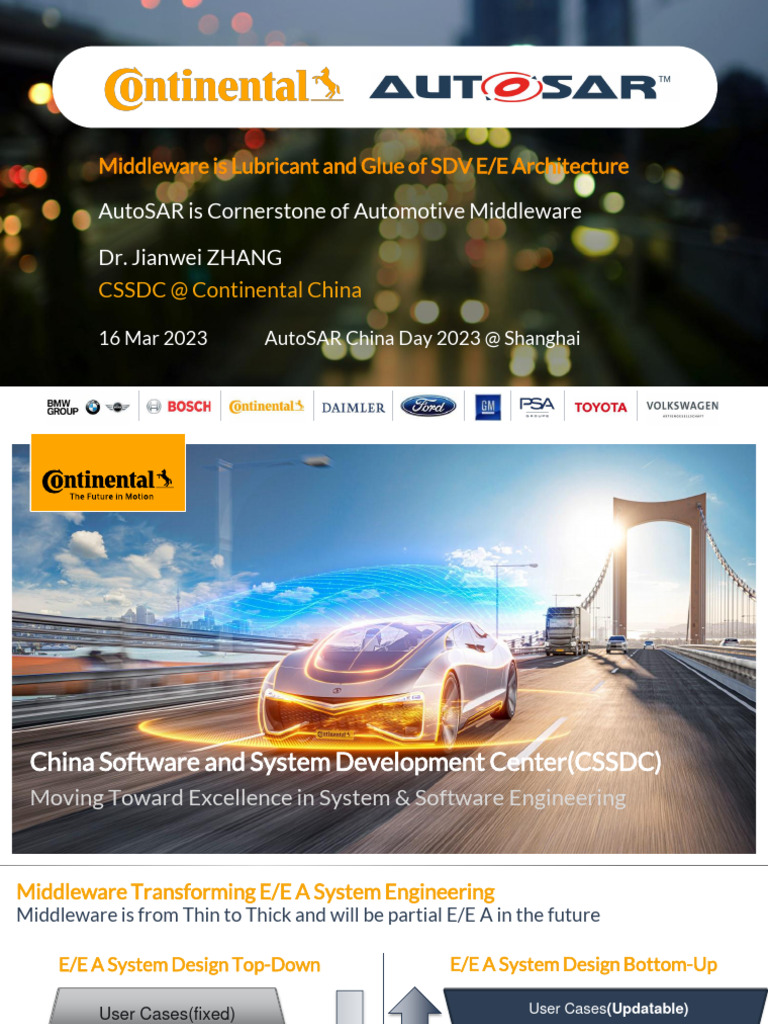 Middleware Is Lubricant and Glue of SDV EE Architecture Continental | PDF | Cloud Computing ...
