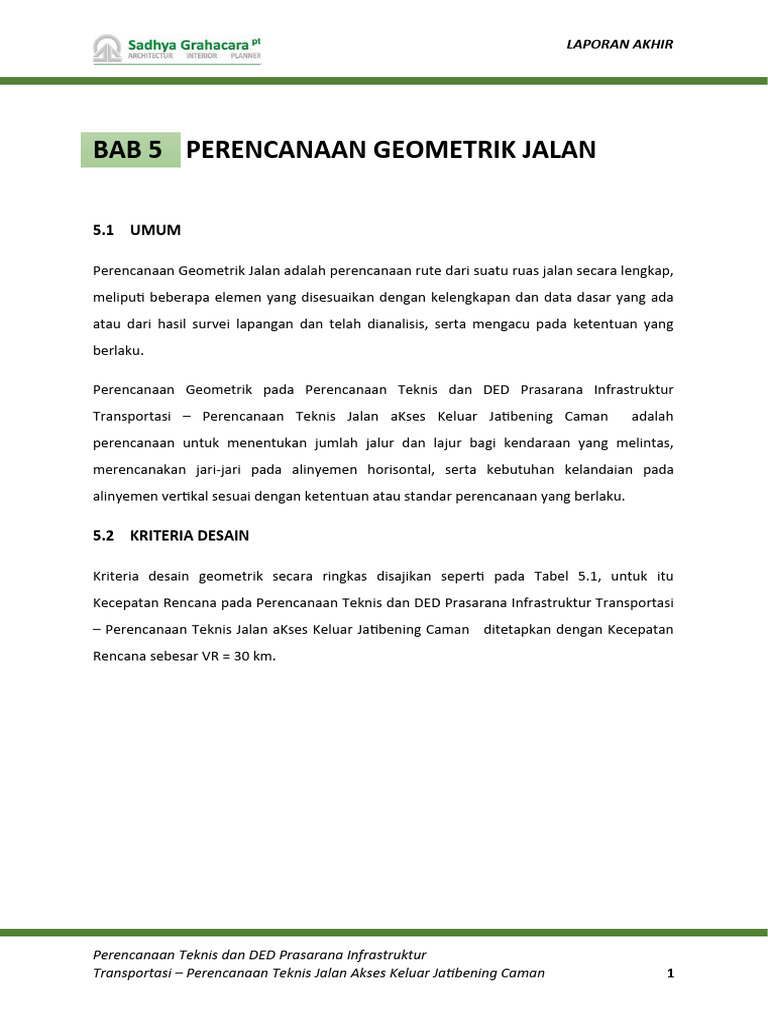 Perencanaan Geometrik | PDF | Teknologi & Rekayasa