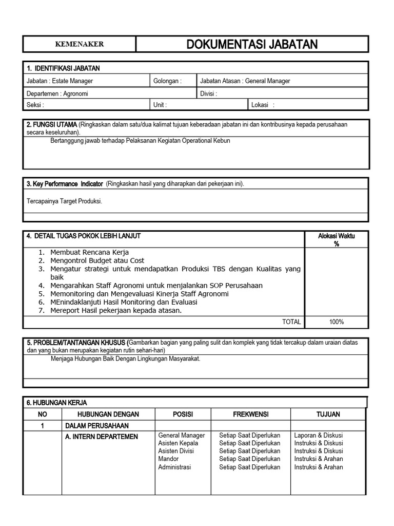 Form Dokumentasi Jabatan Kelompok 5 | PDF