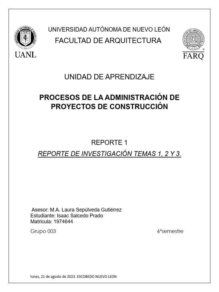 REPORTE 1. PROCESOS DE LA ADMINISTRACION | PDF | Planificación | Business