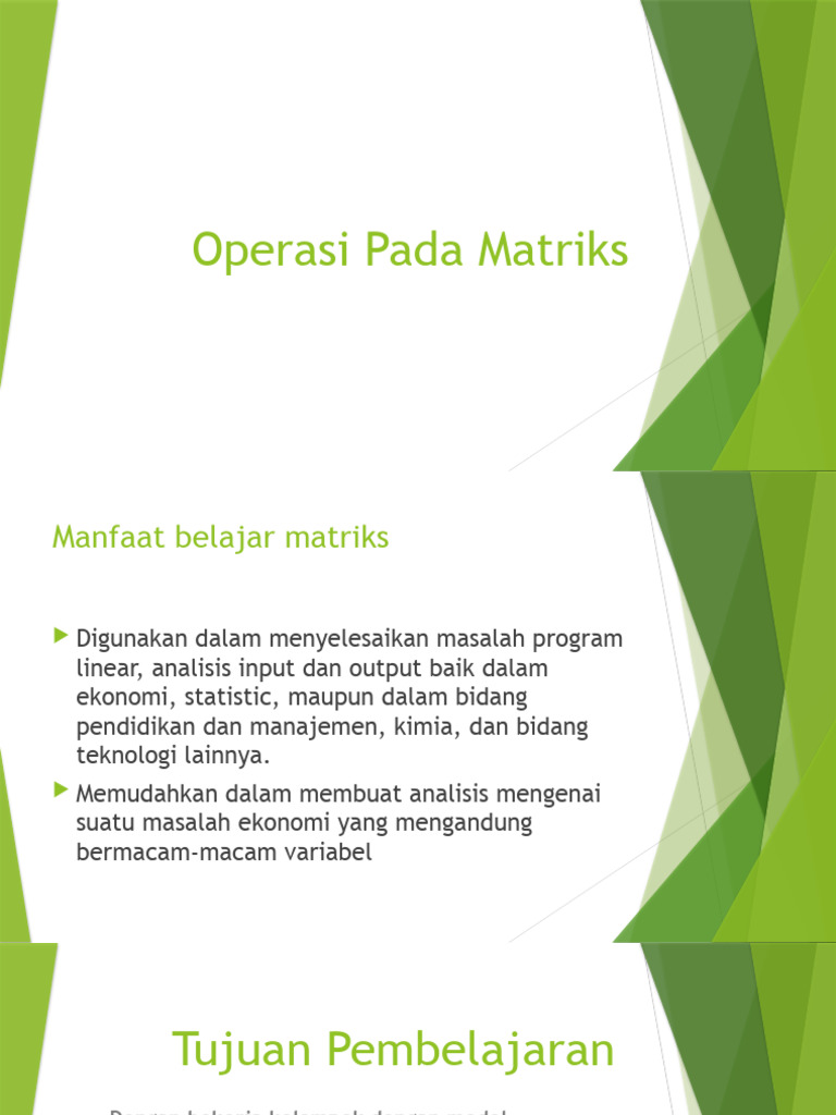 Operasi Pada Matriks | PDF