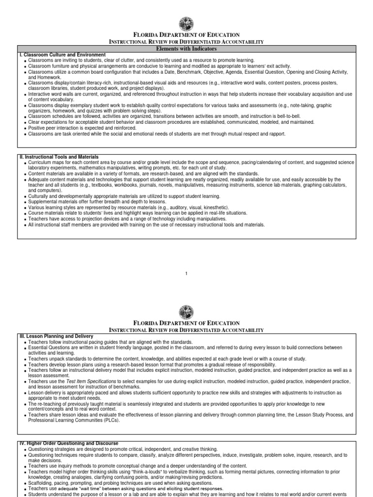Classroom Learning Environment Questionnaire | PDF | Educational ...