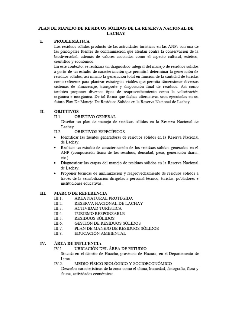 Plan de Manejo RRSS | PDF | Residuos | Reciclaje