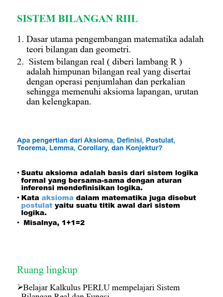 Sistem Bilangan RIIL | PDF