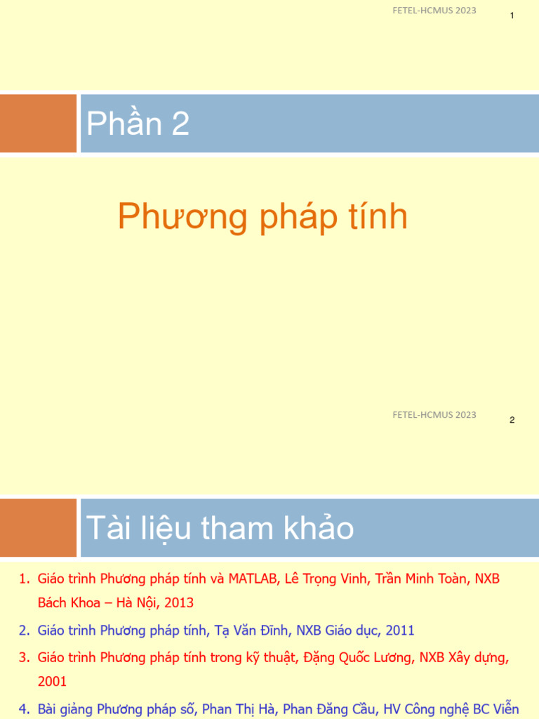 Phan 2 Phuong Phap Tinh | PDF