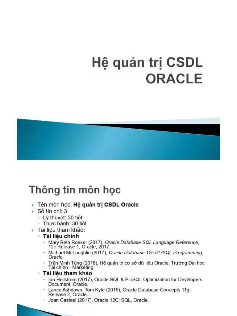 ORACLE ch0 | PDF
