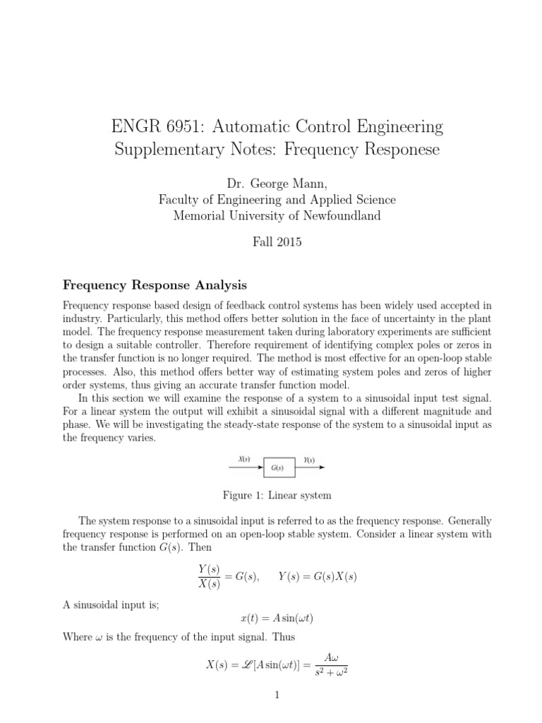 Freq Response | PDF | Control Theory | Telecommunications Engineering