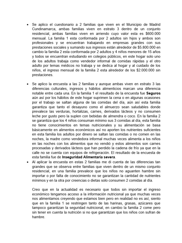 Familiarizandose Con ELCSA | PDF | Alimentos | Nutrición