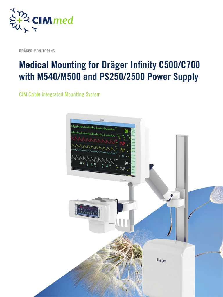 Medical Mounting For Dräger Infinity C500/C700 With M540/M500 and PS250 ...