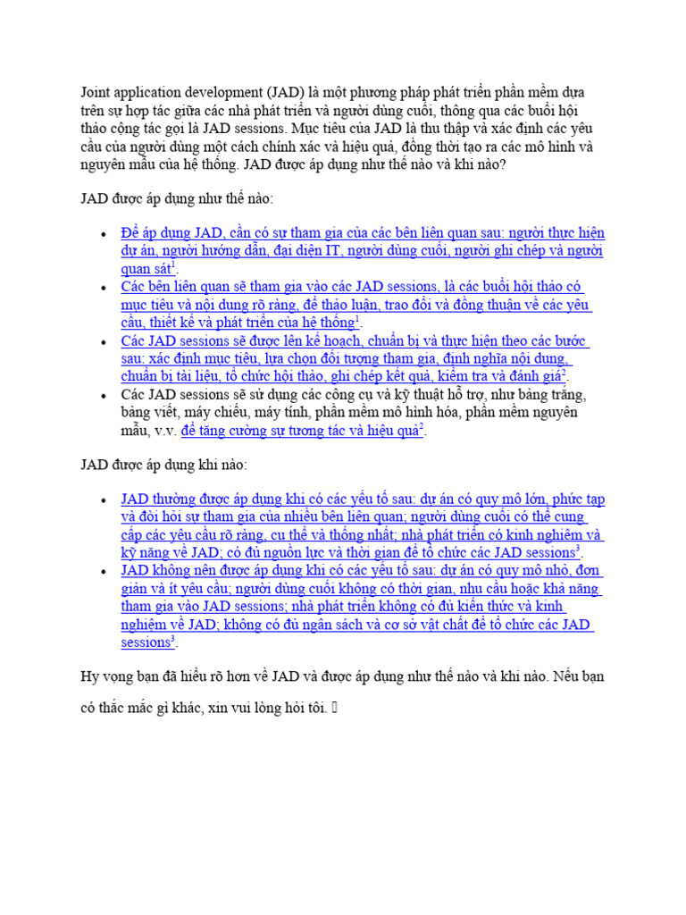 JAD Process | PDF