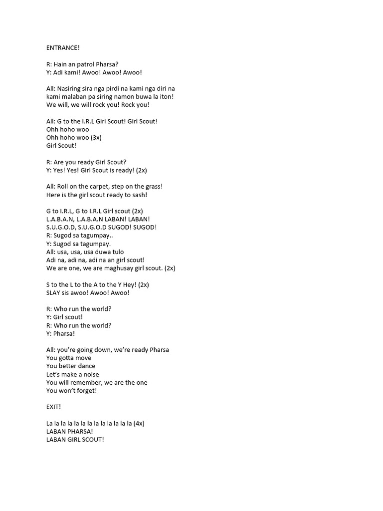 GSP Song and Yell | PDF