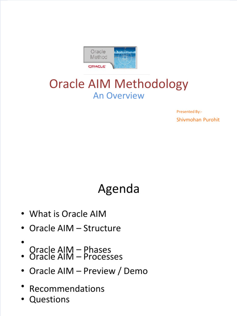 Dokumen - Tips - 217555325 Oracle Aim Methodology 1 | PDF | Software Development Process ...