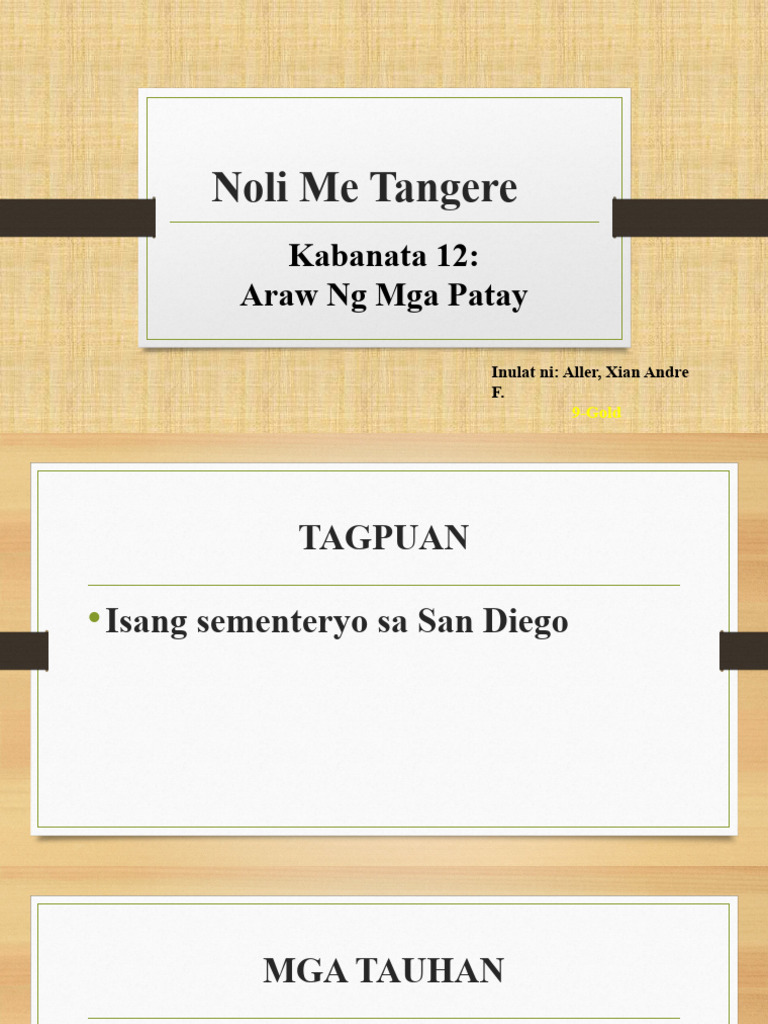 Kabanata-13 NG Noli Me Tangere | PDF