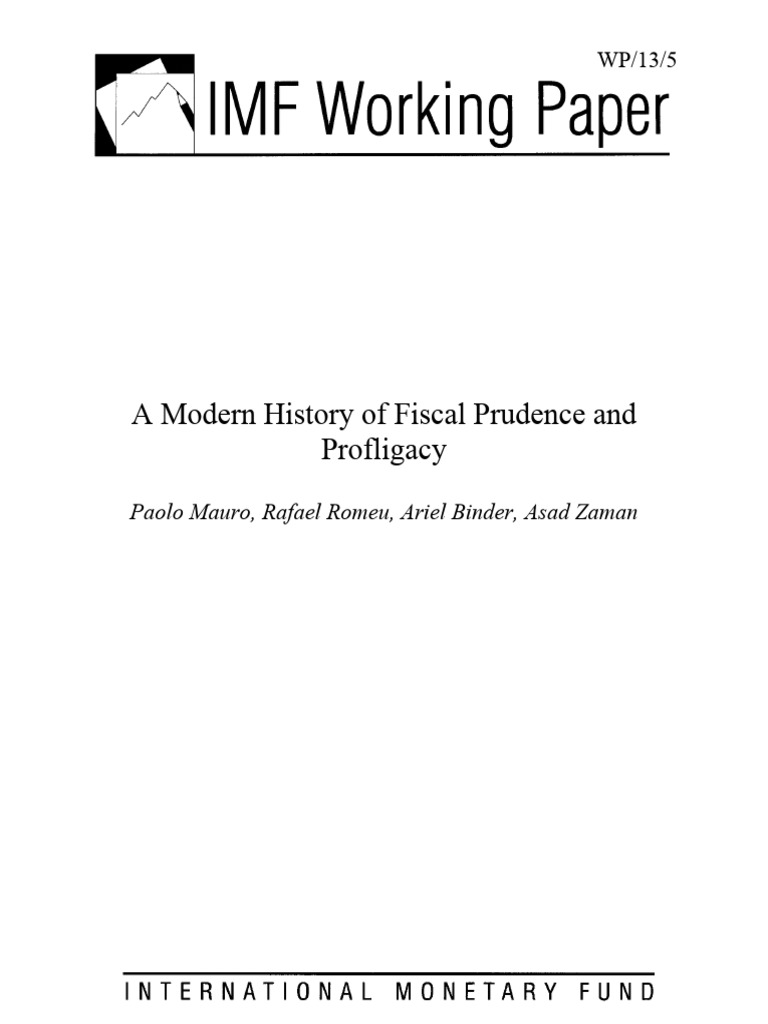 Fiscal Prudence vs. Profligacy Study | PDF | Government Budget Balance ...
