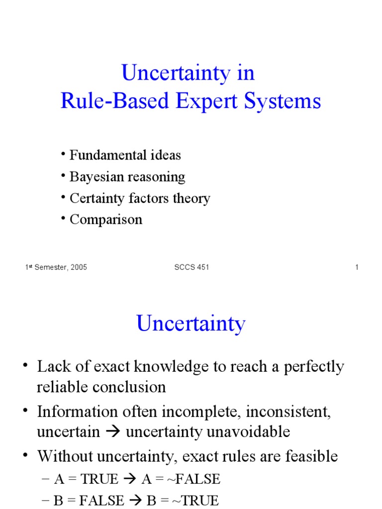 Chapter 3 Uncertainty 1 | PDF | Uncertainty | Probability