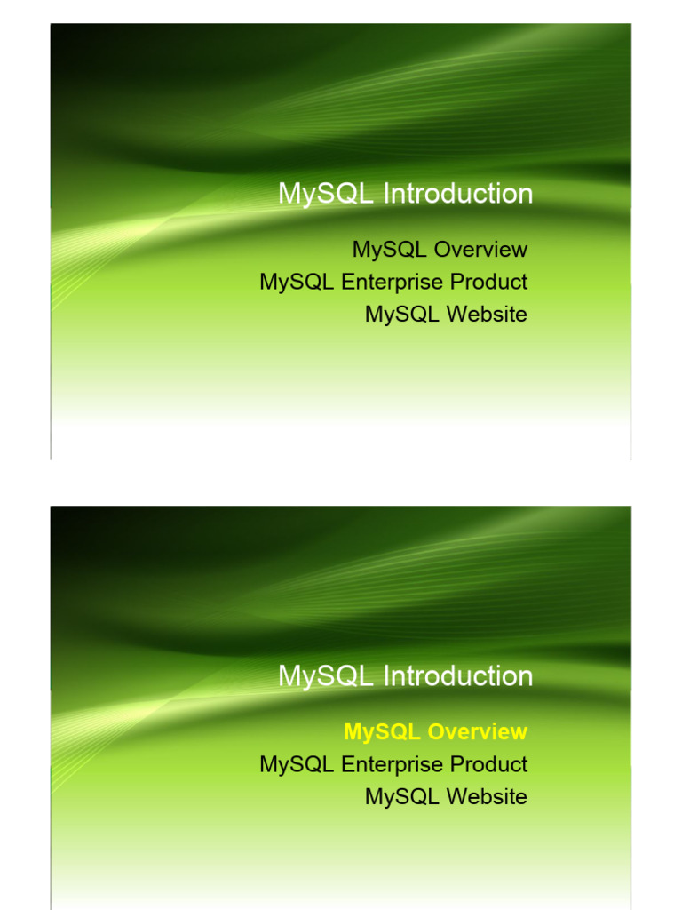 01 Introduction | PDF | My Sql | Databases