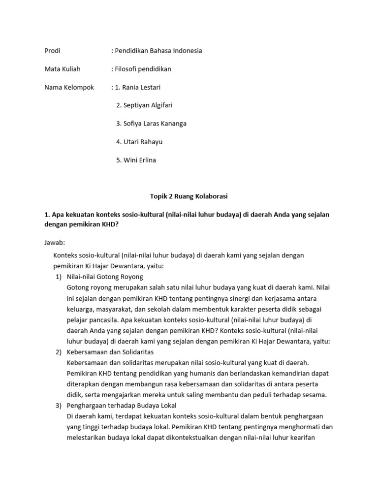 T2-Ruang Kolaborasi-Sofiya Laras Kananga | PDF | Karier & Perkembangan | Kesehatan Holistik