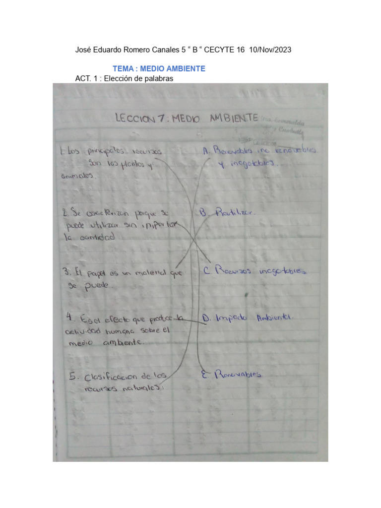 Tema Medio Ambiente 123 | PDF | Sustentabilidad | Entorno natural
