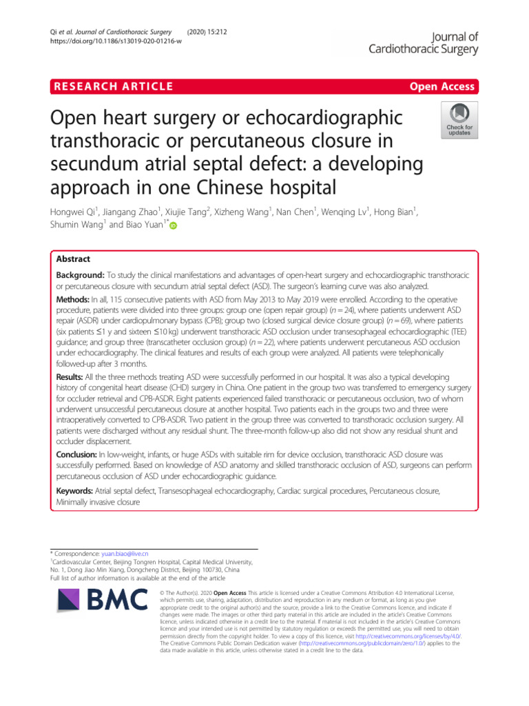 2020 Article 1216 | PDF | Echocardiography | Surgery