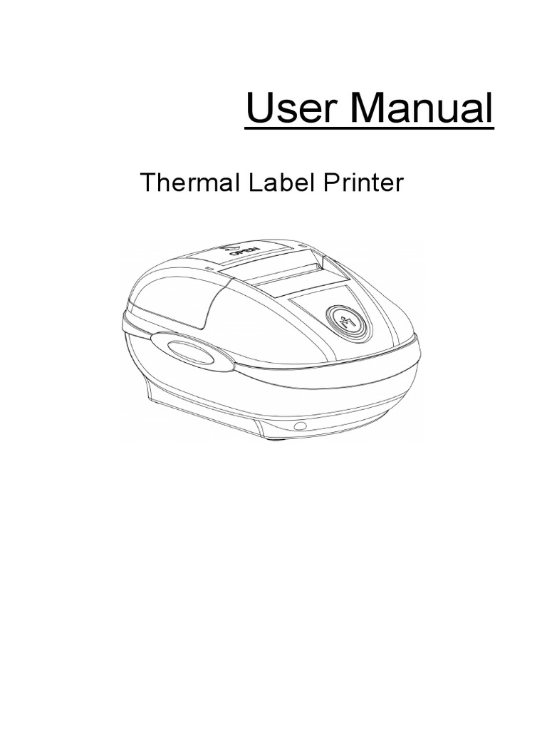 Thermal Printer User Guide | PDF | Printer (Computing) | Flash Memory