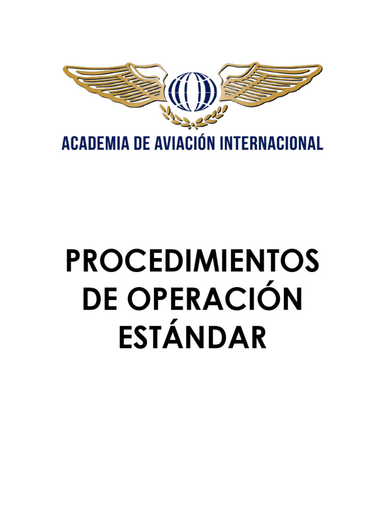 Procedimientos de Operación Estándar (Sop) | PDF | Pista | Aviación