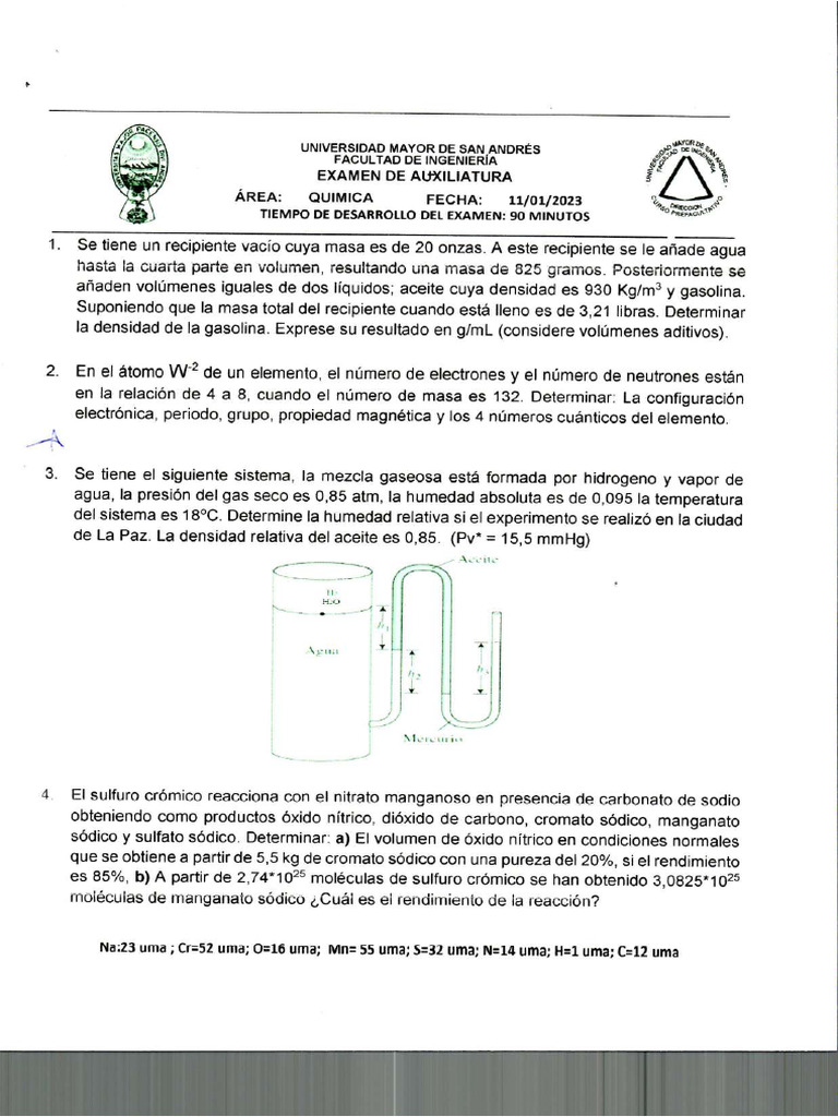 Solucionario Examen CPF 2023 Aux. Doc. Qmc. | PDF