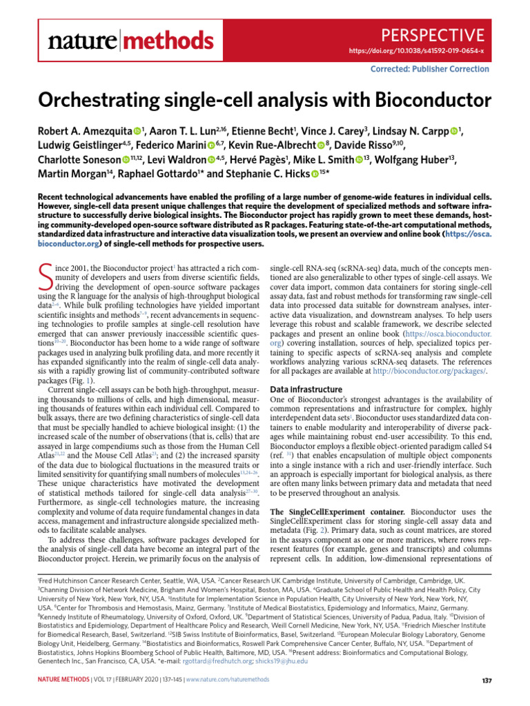 Amezquita Et Al - 2020 - Orchestrating Single-Cell Analysis With ...