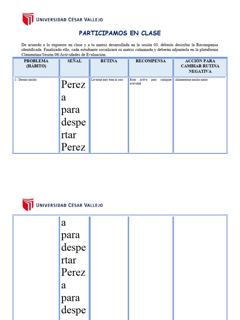 3° Indicaciones Producto N.° 06 | PDF
