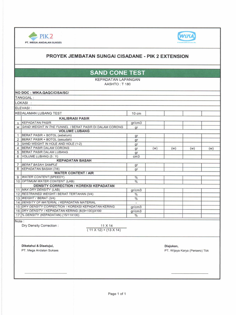 13. Form Checklist Pekerjaan dan Material | PDF