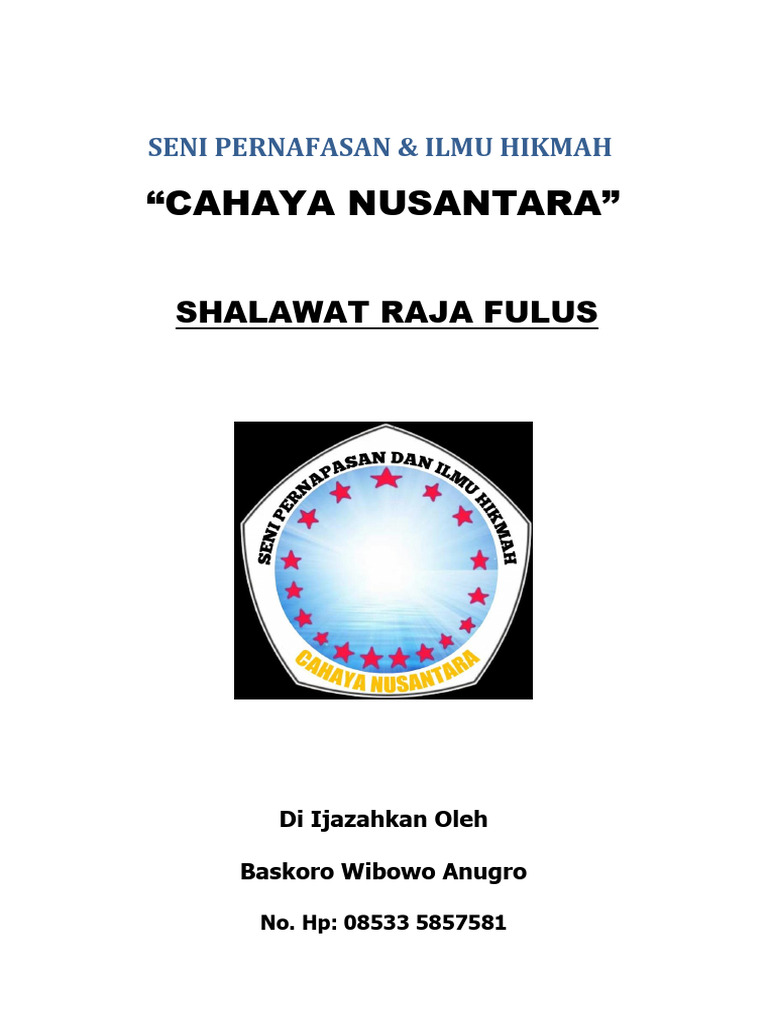 Sholawat Raja Fulus CN | PDF | Kajian Bahasa Asing
