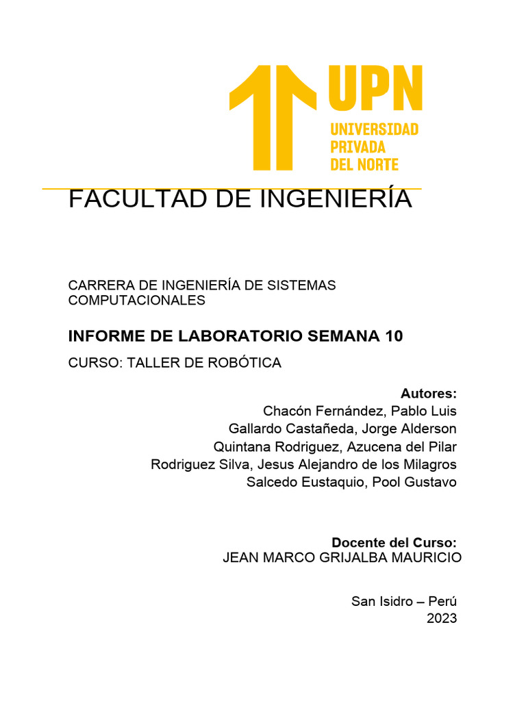 Laboratorio Semana 10 Salcedo Descargar Gratis Pdf Arduino Ciencias De La Computación 