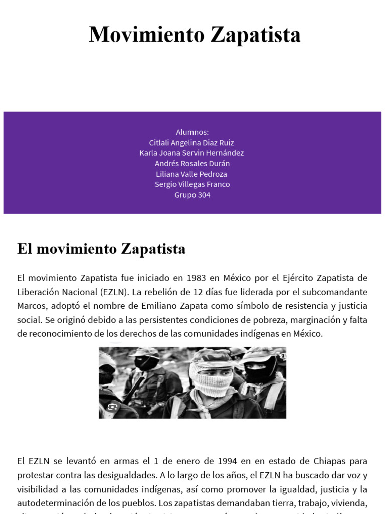 Legado de la Comandanta Ramona en el EZLN | PDF | Ejército Zapatista de ...
