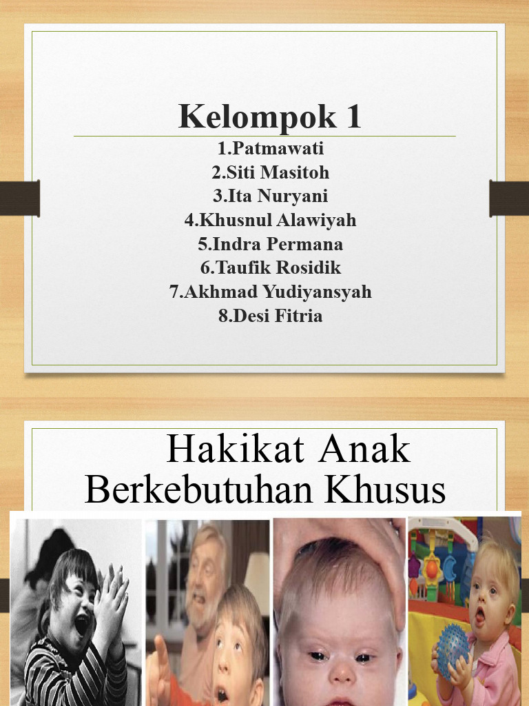 Ciri dan Jenis Anak Berkebutuhan Khusus | PDF