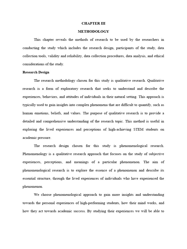 Chapter 3 Pdf Methodology Qualitative Research