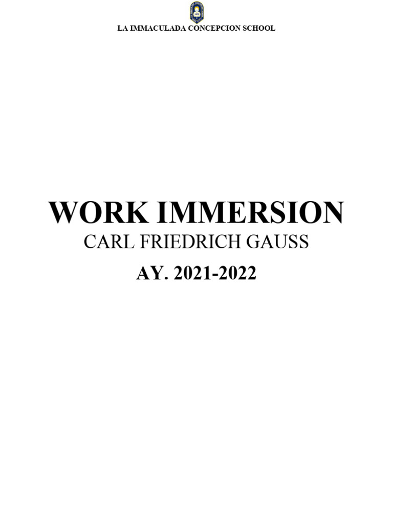 Work Immersion | PDF | Job Interview | Experience