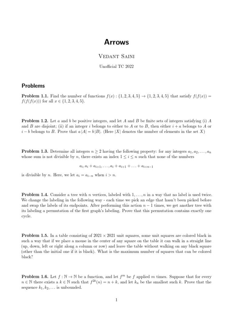 Arrows Notes - Unofficial TC | PDF | Function (Mathematics ...