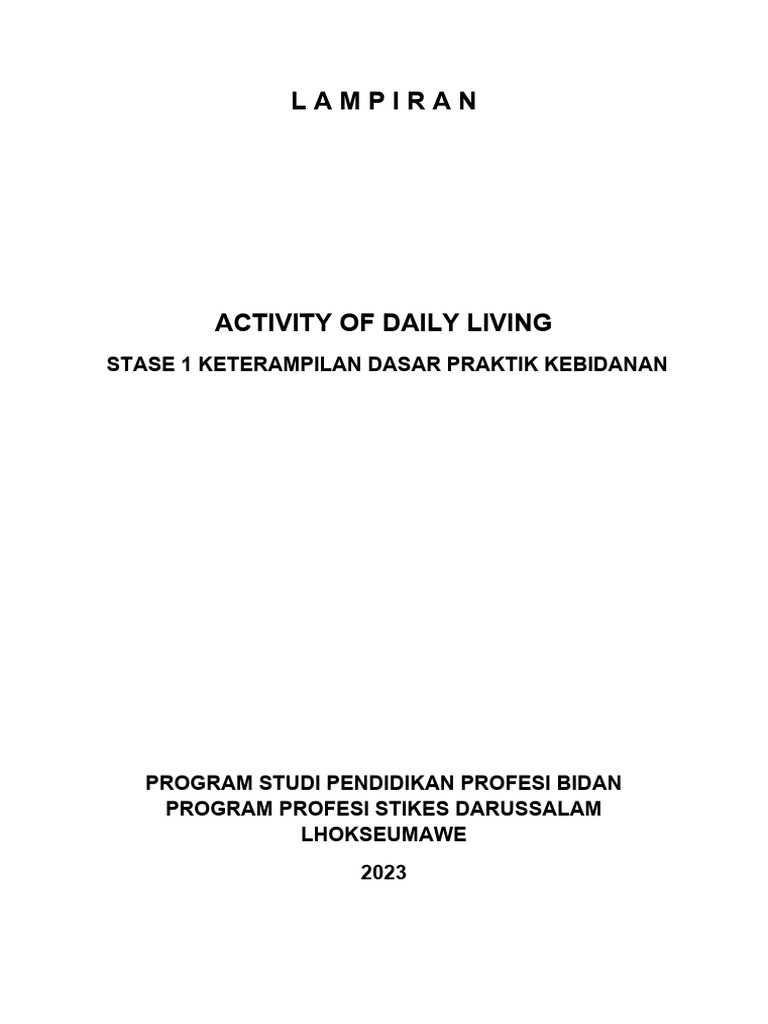 Lampiran Stase KDPK | PDF